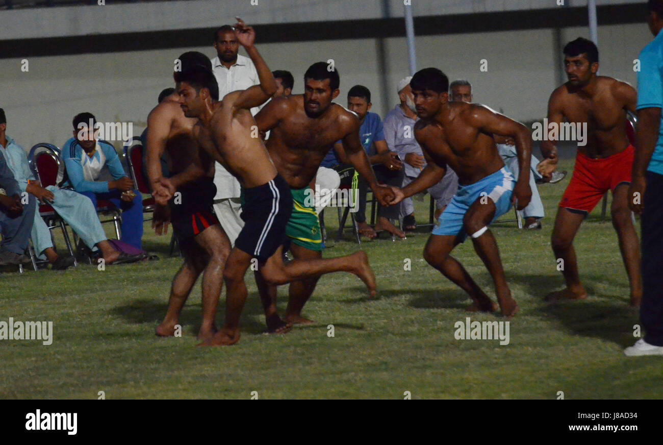A view of the traditional kabaddi between Sargodha and Dera Ghazi Khan ...