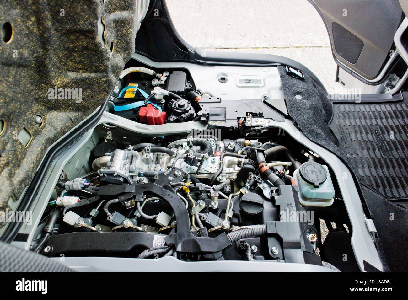 Hong Kong, China April 6, 2017 : Toyota HiACE 2017 Engine on April 6 ...