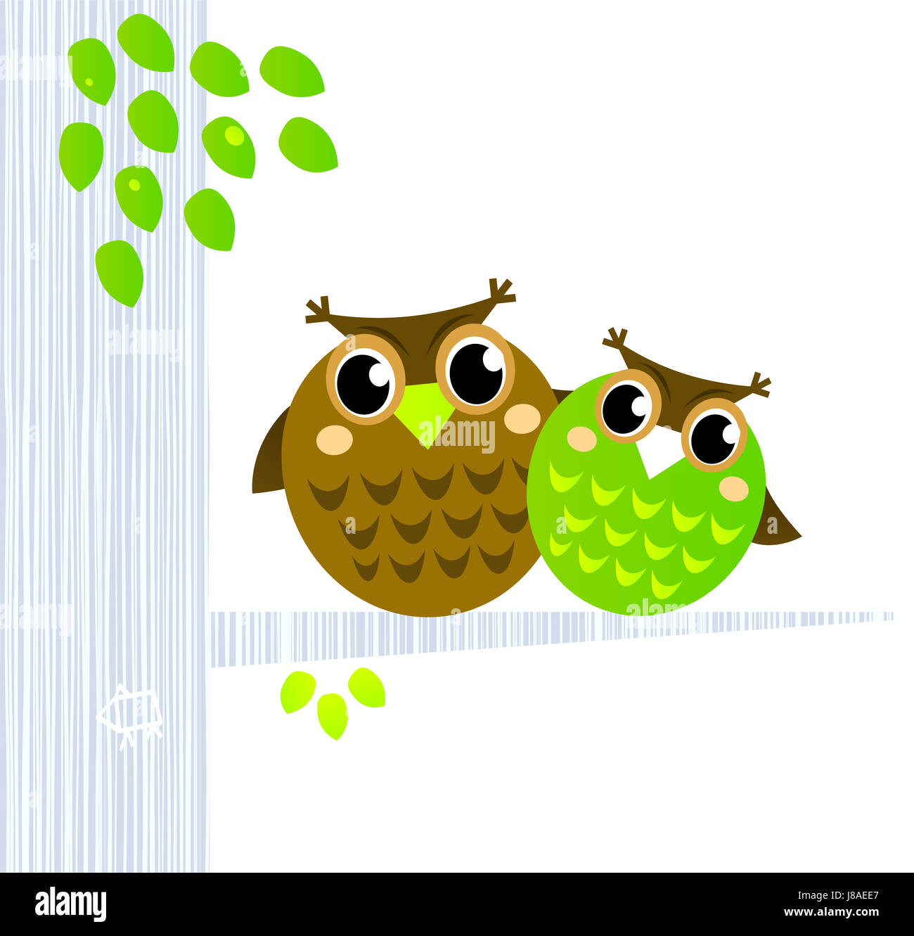 isolated, animals, birds, owl, owls, cartoon, white, friends ...