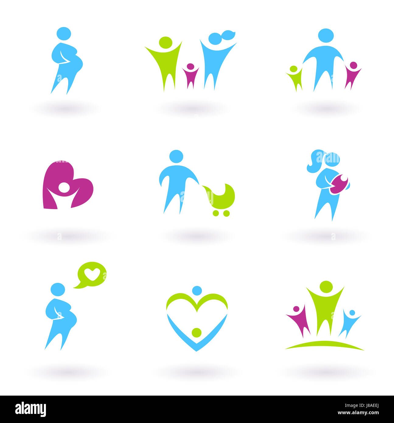 isolated, pregnancy, icon, icons, backdrop, background, white, familiy ...