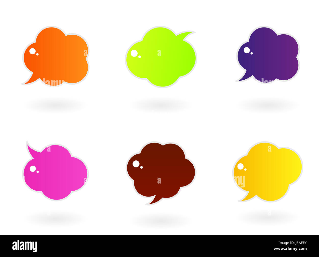 isolated, bubbles, vector, speech, icons, white, talk, speaking, speaks ...