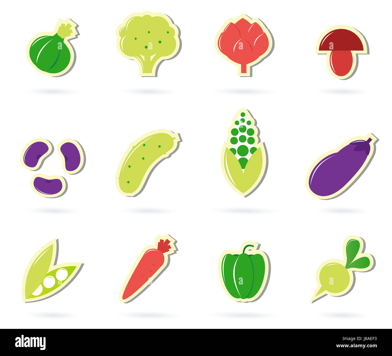food, aliment, isolated, vegetable, retro, collection, icon, icons ...