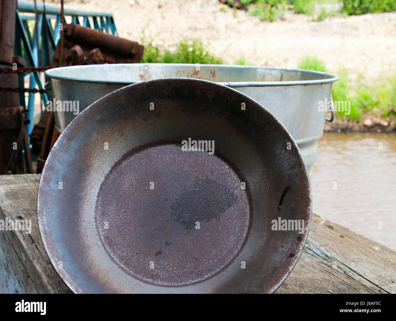 Gold Panners Pan at a gold digging site in Alaska Stock Photo - Alamy