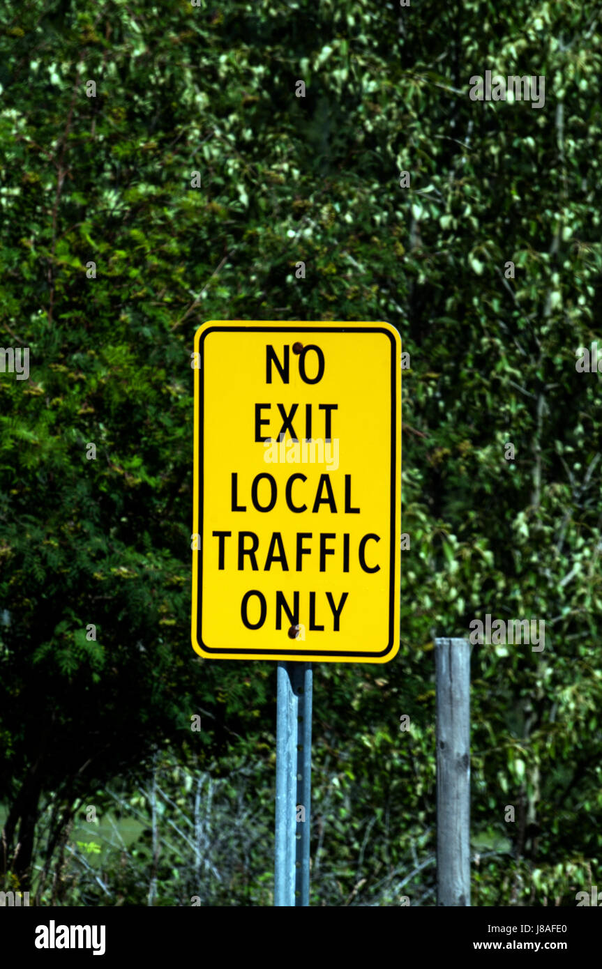 Traffic Sign indicating No Exit Stock Photo - Alamy