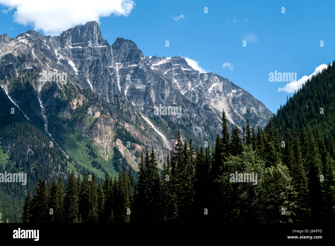 View of the mountain range from Rogers Pass Stock Photo - Alamy