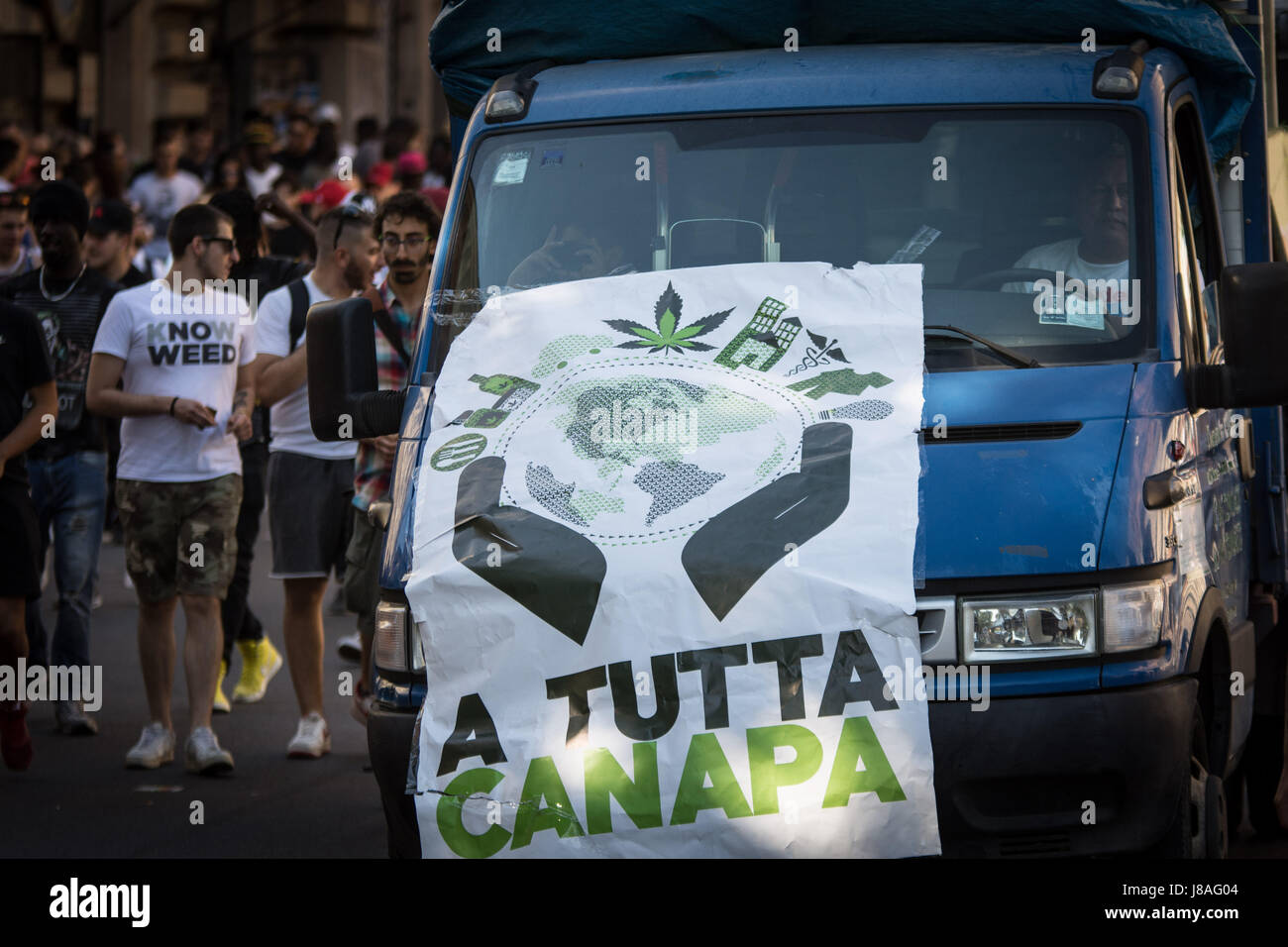 The 17th million Marijuana march was held in Rome, Italy. (Photo by ...