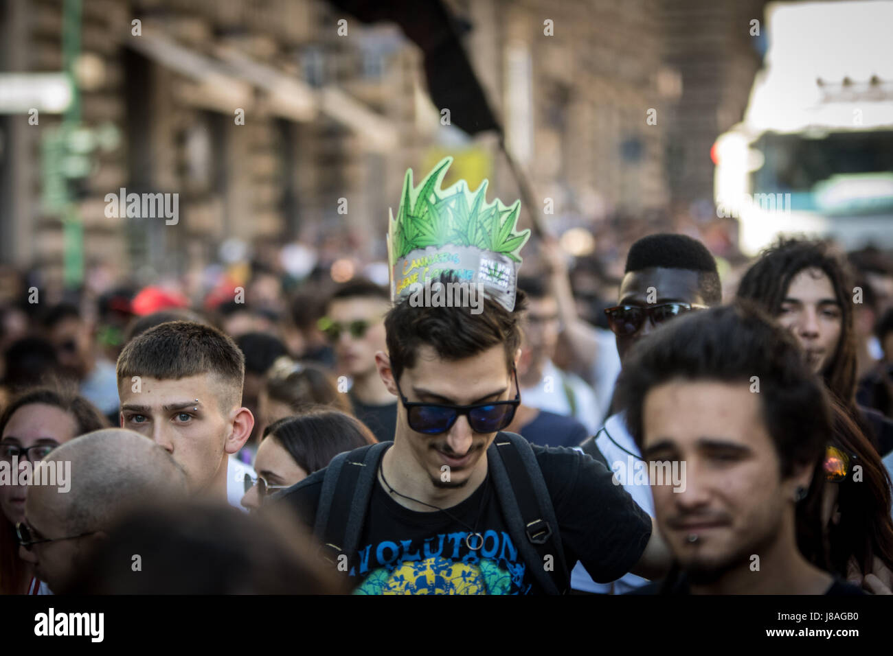 The 17th million Marijuana march was held in Rome, Italy. (Photo by ...