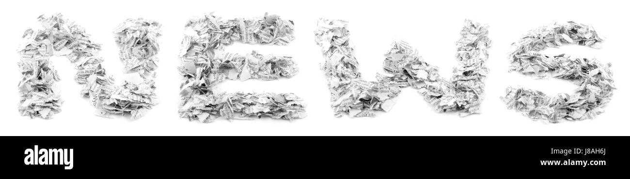 newspaper, journal, isolated, word, news, cut, letter, text, torn, ABC ...