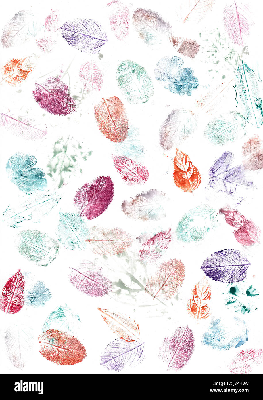 Colourful abstract flowers painting Cut Out Stock Images & Pictures - Alamy