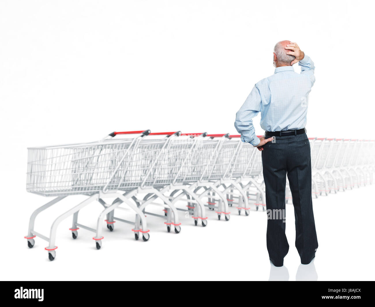 sad, buy, trolley, cart, aged, old, man, senior, senior citizen ...