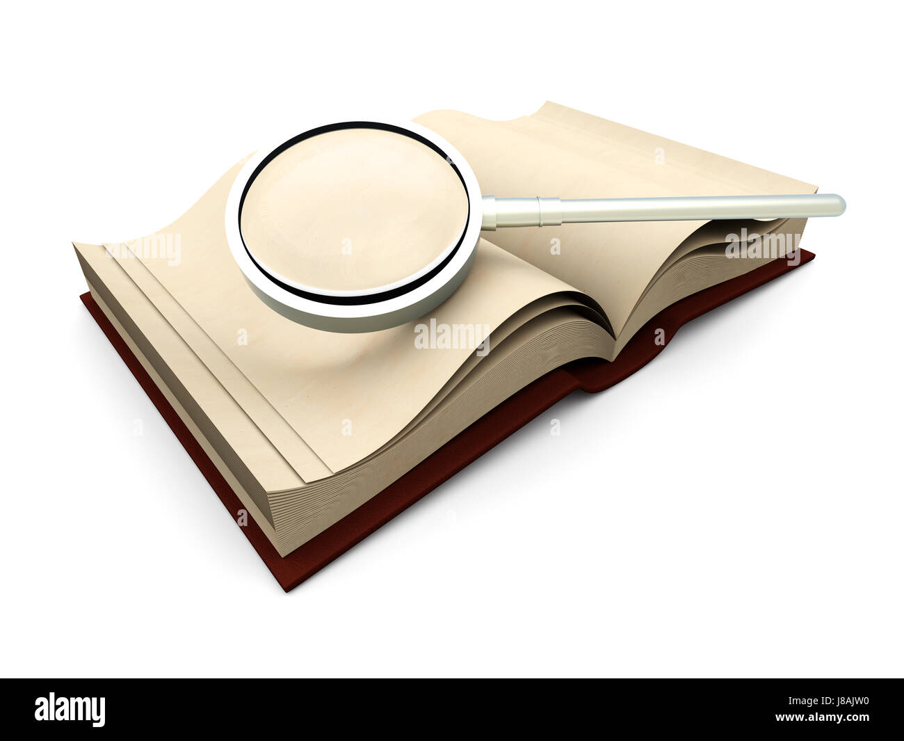 Manuscript magnifying glass Cut Out Stock Images & Pictures - Alamy