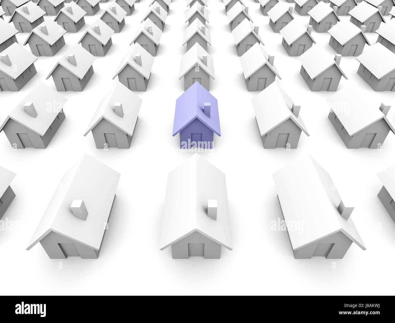 blue, house, building, city, town, isolated, model, design, project ...