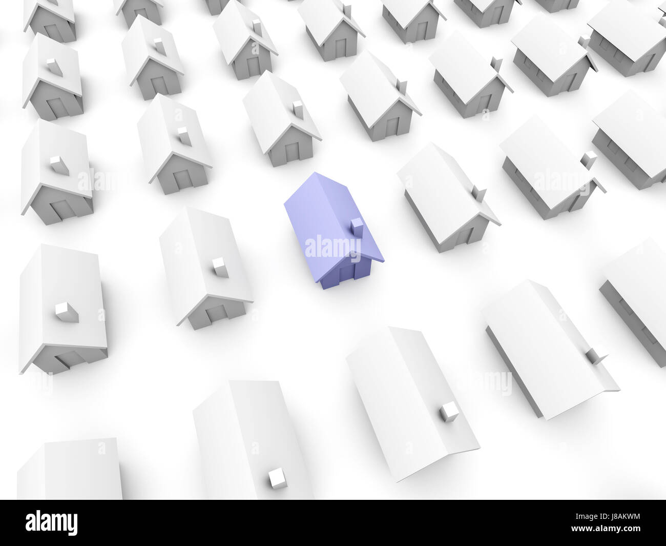 blue, house, building, city, town, isolated, model, design, project ...