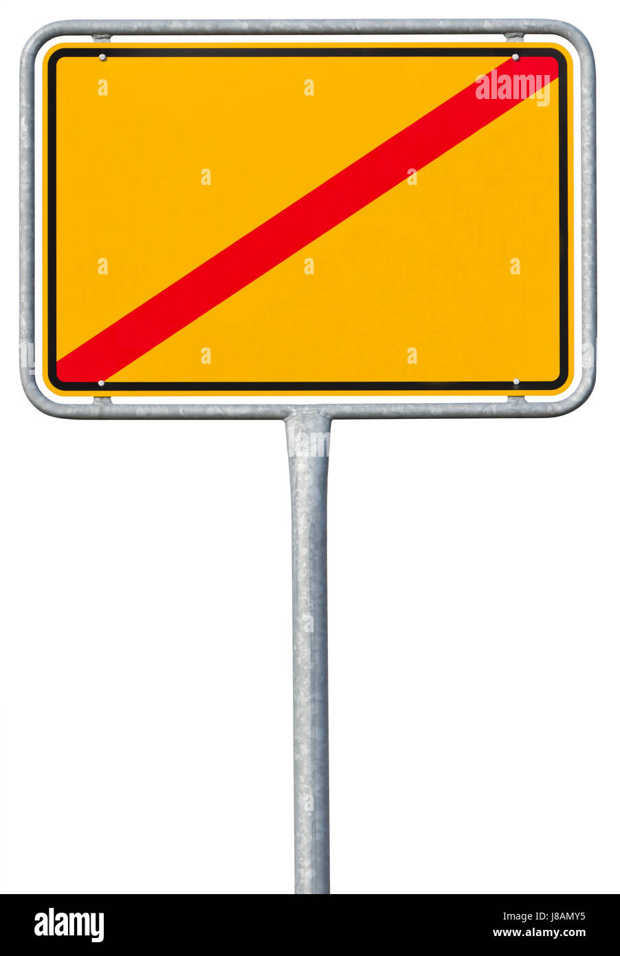 german town sign with clipping path Stock Photo - Alamy