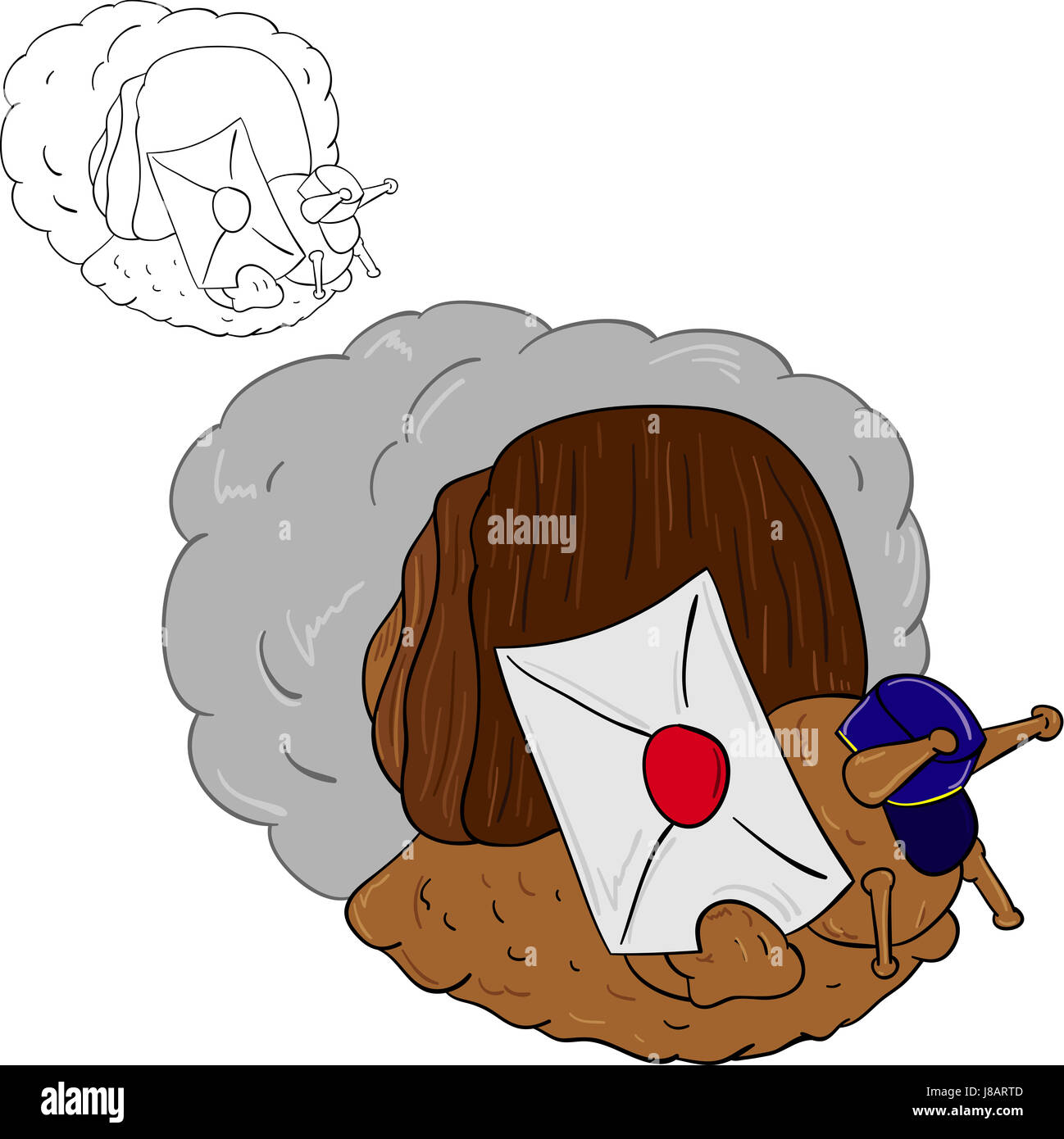 isolated, colour, animal, illustration, paint, draw, cartoon, close ...