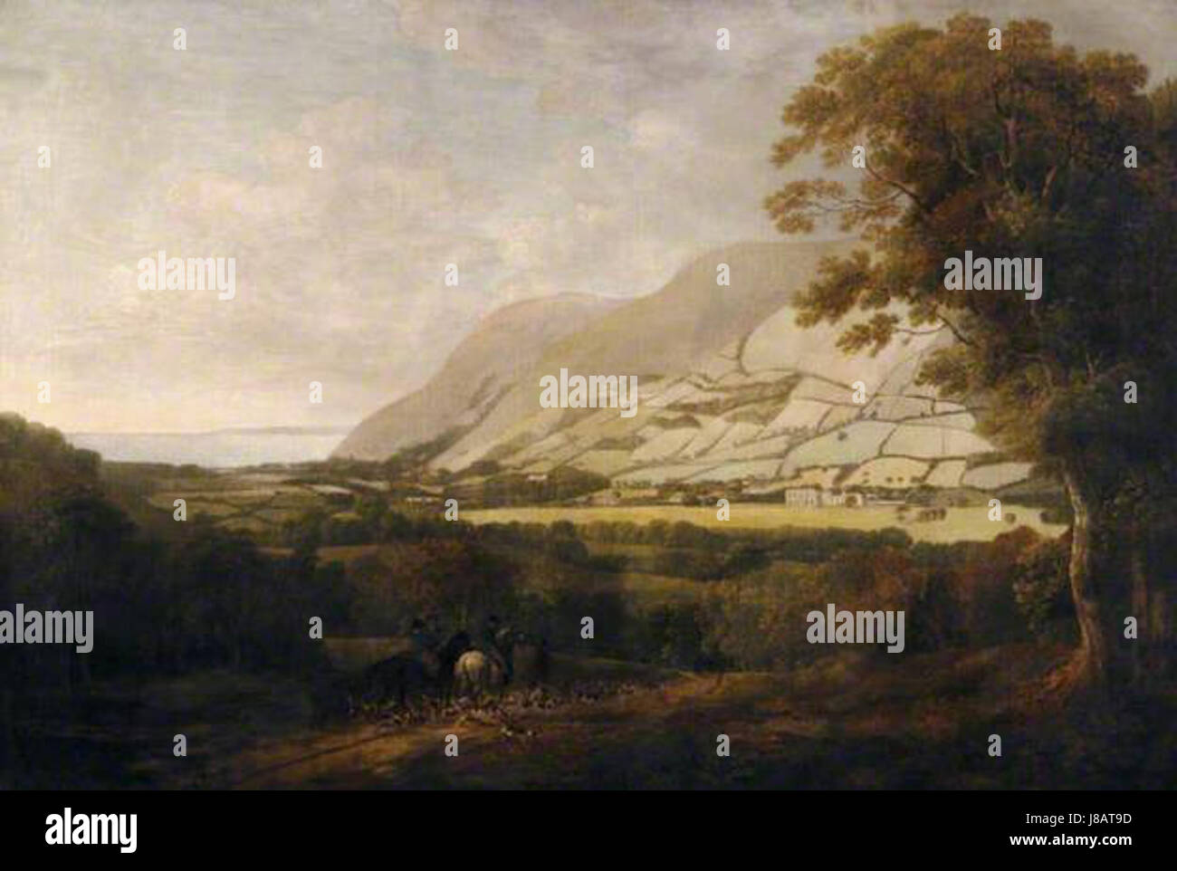 'Holnicote 1785' by Francis Towne is a watercolor landscape painting ...