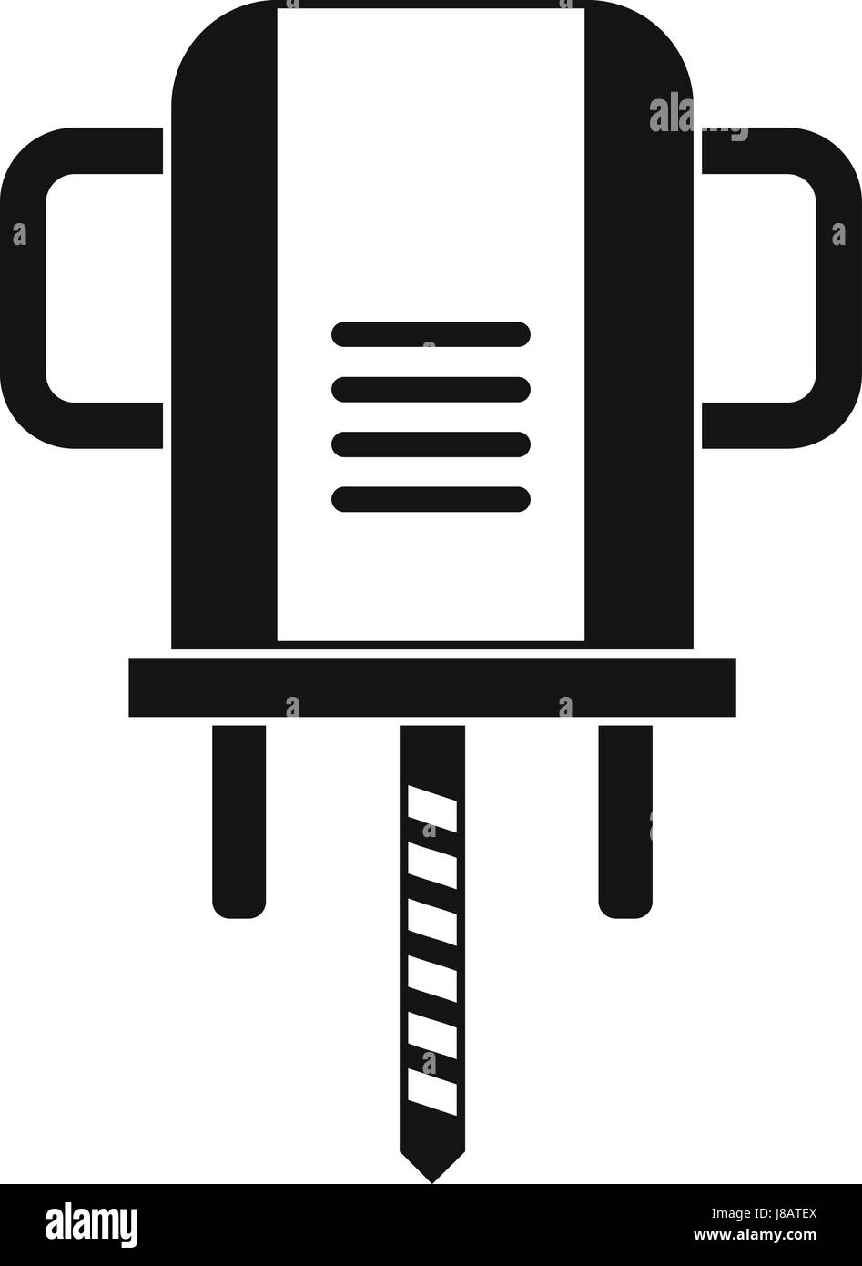 Earth drilling equipment black icon Stock Vector Images - Alamy