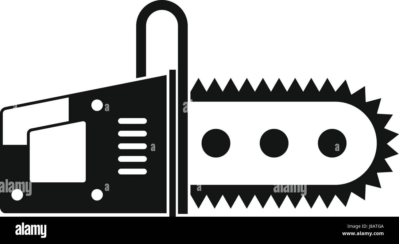 Chainsaw icon simple Stock Vector Image & Art - Alamy