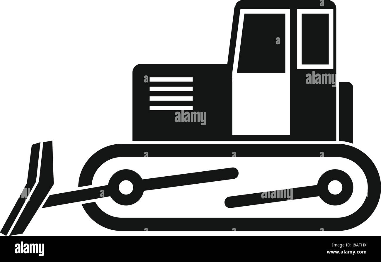 Bulldozer icon simple Stock Vector Image & Art - Alamy