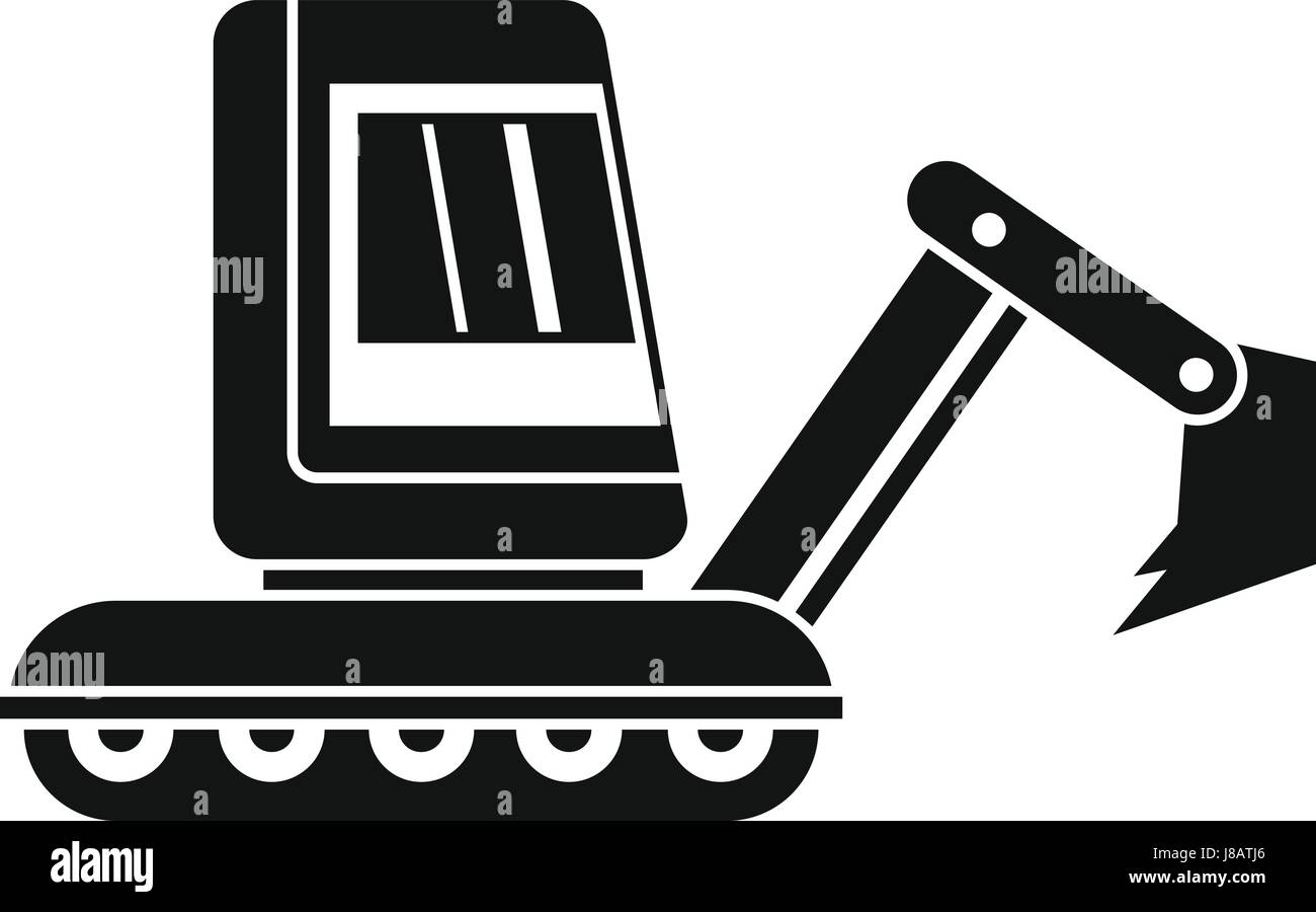 Mini excavator icon simple Stock Vector Image & Art - Alamy