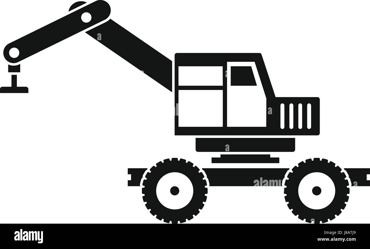 Yellow hydraulic crane boom Stock Vector Images - Alamy