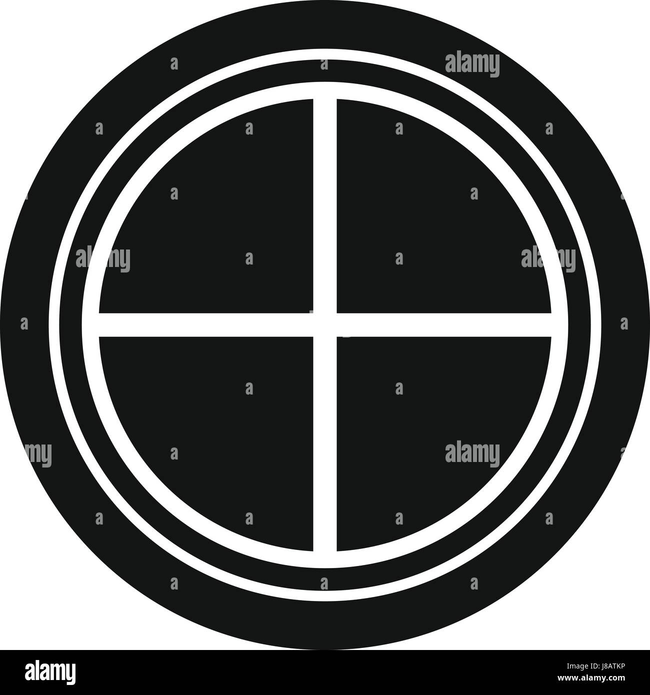 White round window icon simple Stock Vector Image & Art - Alamy