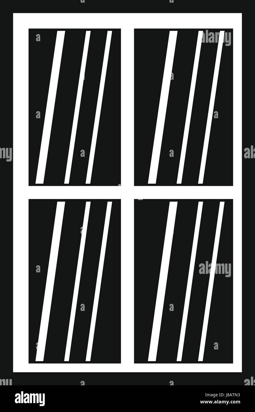 White latticed rectangle window icon simple Stock Vector Image & Art ...