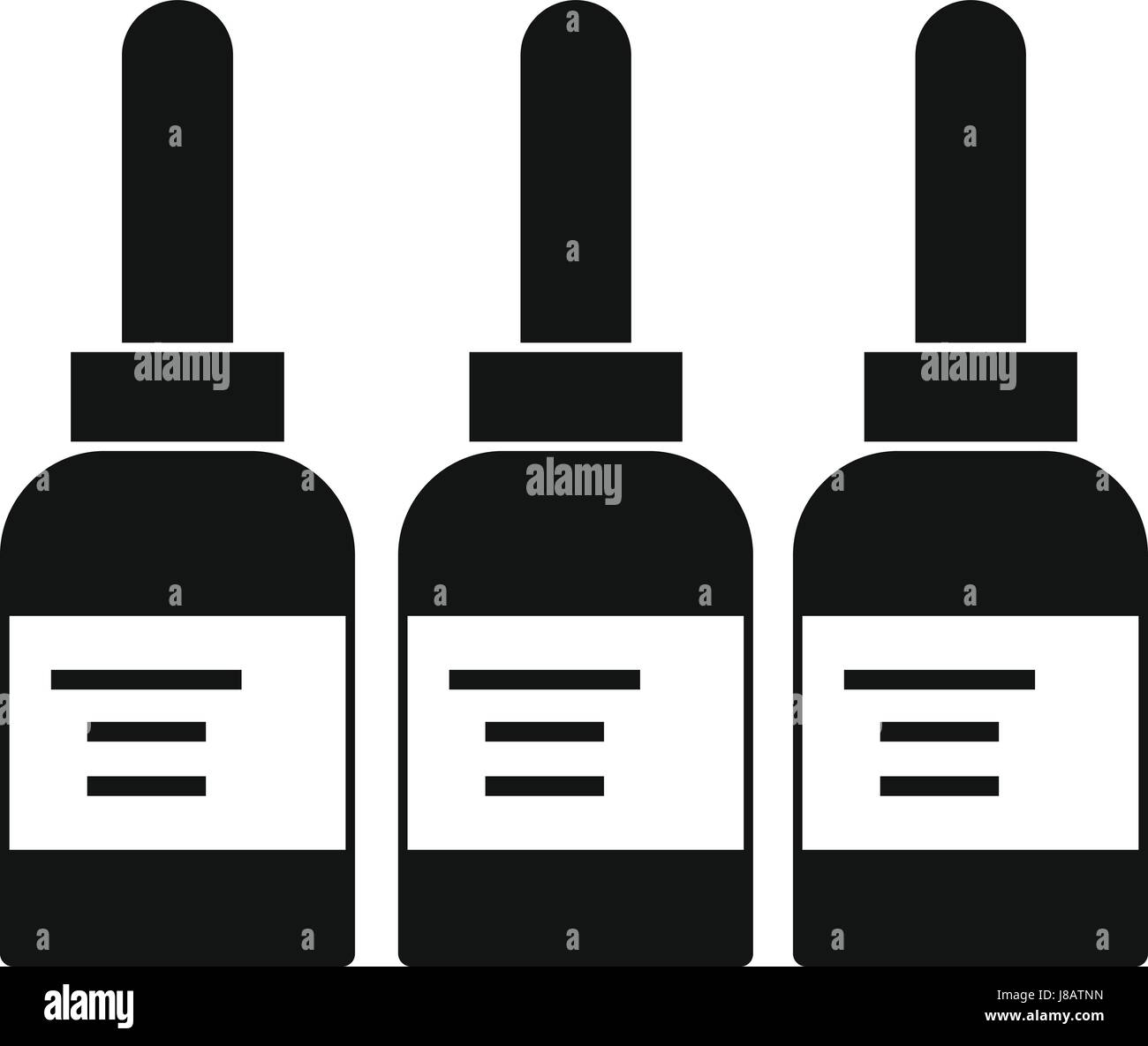 Three tattoo ink bottles icon simple Stock Vector Image & Art - Alamy