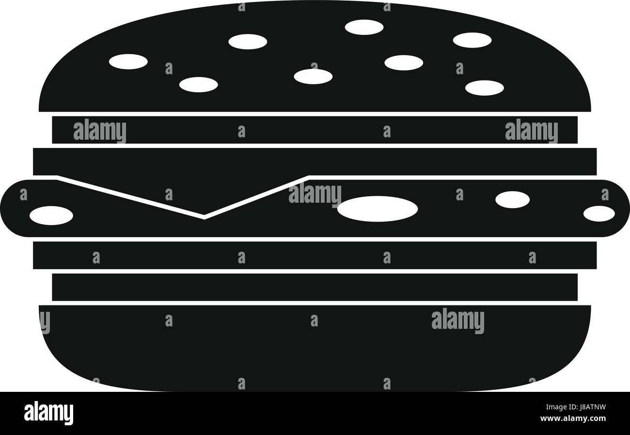 Burger icon simple Stock Vector Image & Art - Alamy