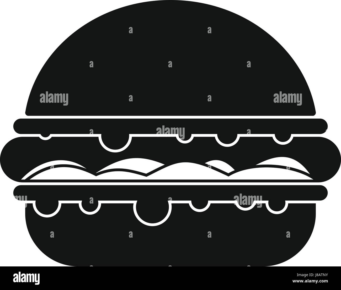Burger icon simple Stock Vector Image & Art - Alamy