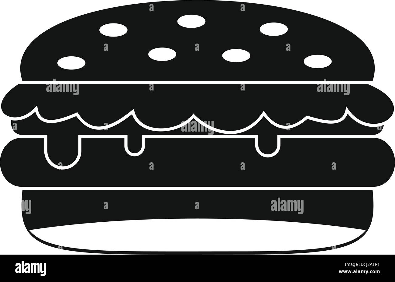 Burger icon simple Stock Vector Image & Art - Alamy