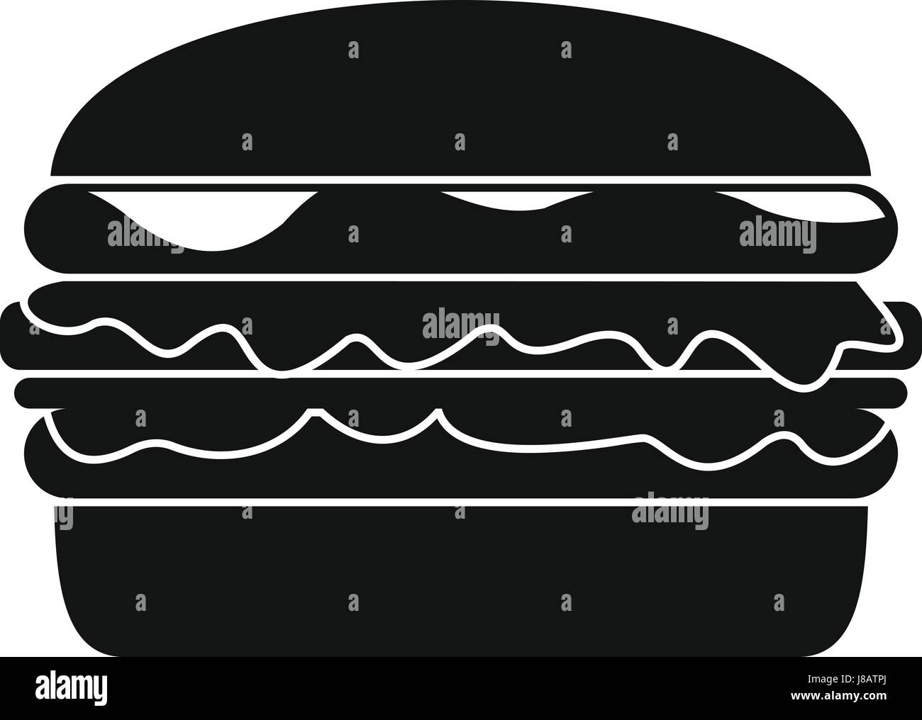 Burger icon simple Stock Vector Image & Art - Alamy