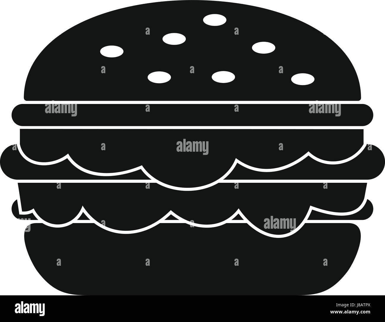 Burger icon simple Stock Vector Image & Art - Alamy