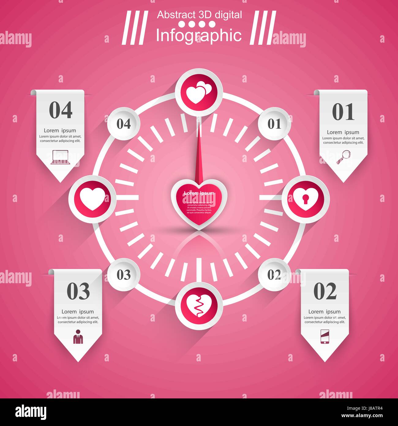 Love Infographic. Heart icon. Speedometer icon Stock Vector Image & Art ...