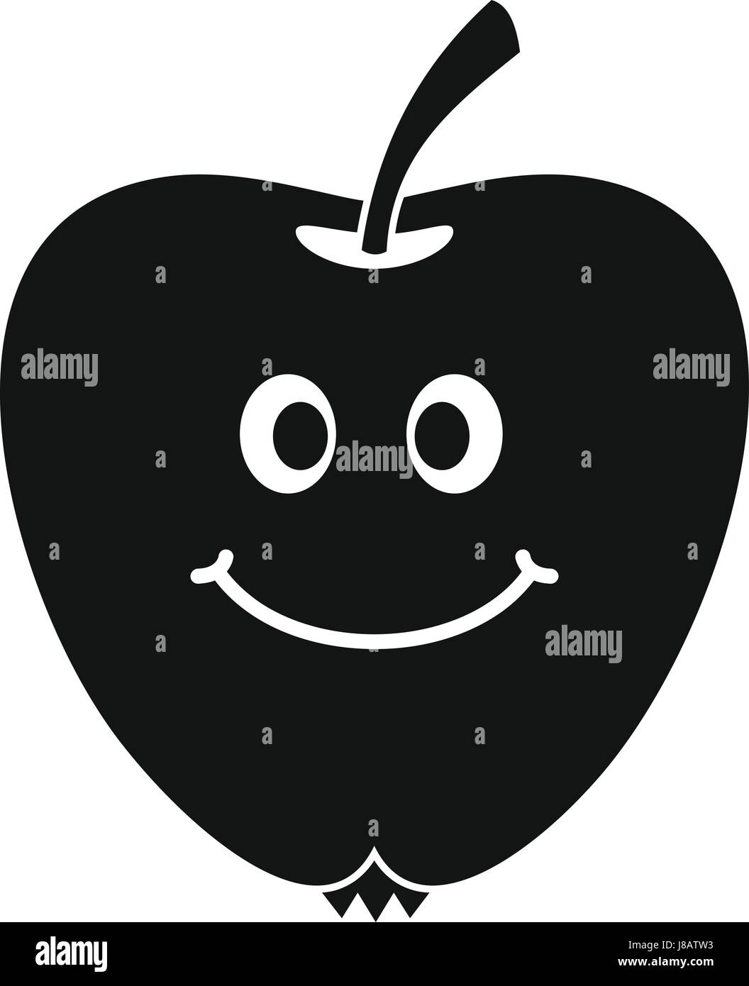 Smiling apple icon simple Stock Vector Image & Art - Alamy