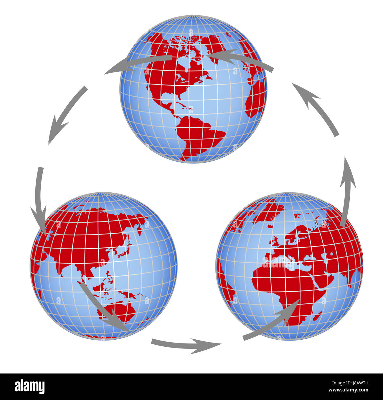 globe earth's rotation Stock Photo - Alamy