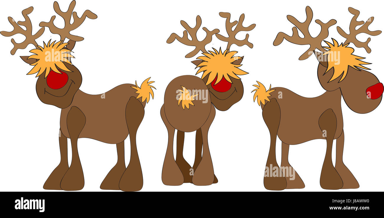 Rudolph cartoon hi-res stock photography and images - Alamy