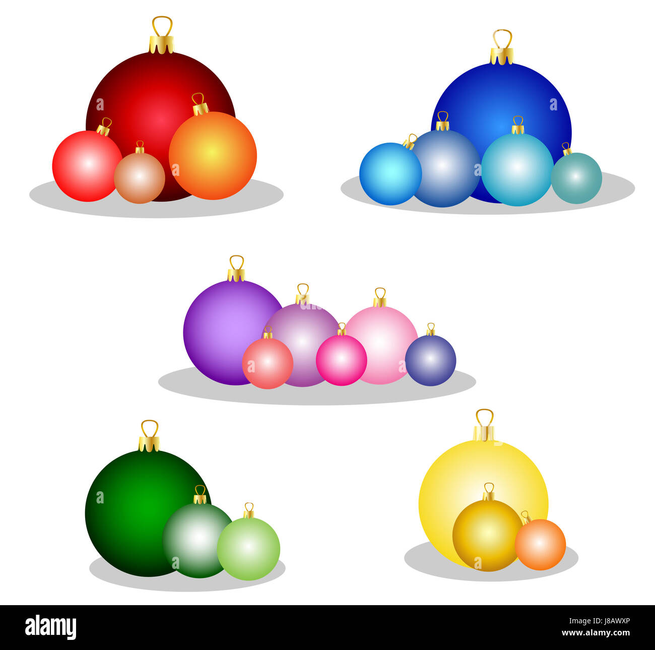 Christmas' balls Cut Out Stock Images & Pictures - Alamy