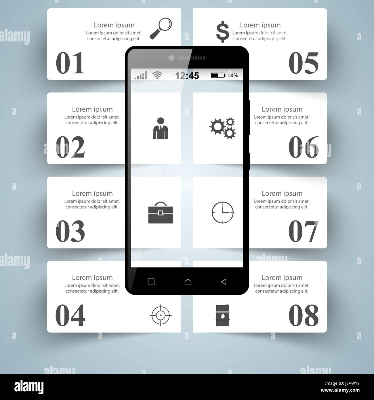 3D infographic. Smartphone icon Stock Vector Image & Art - Alamy