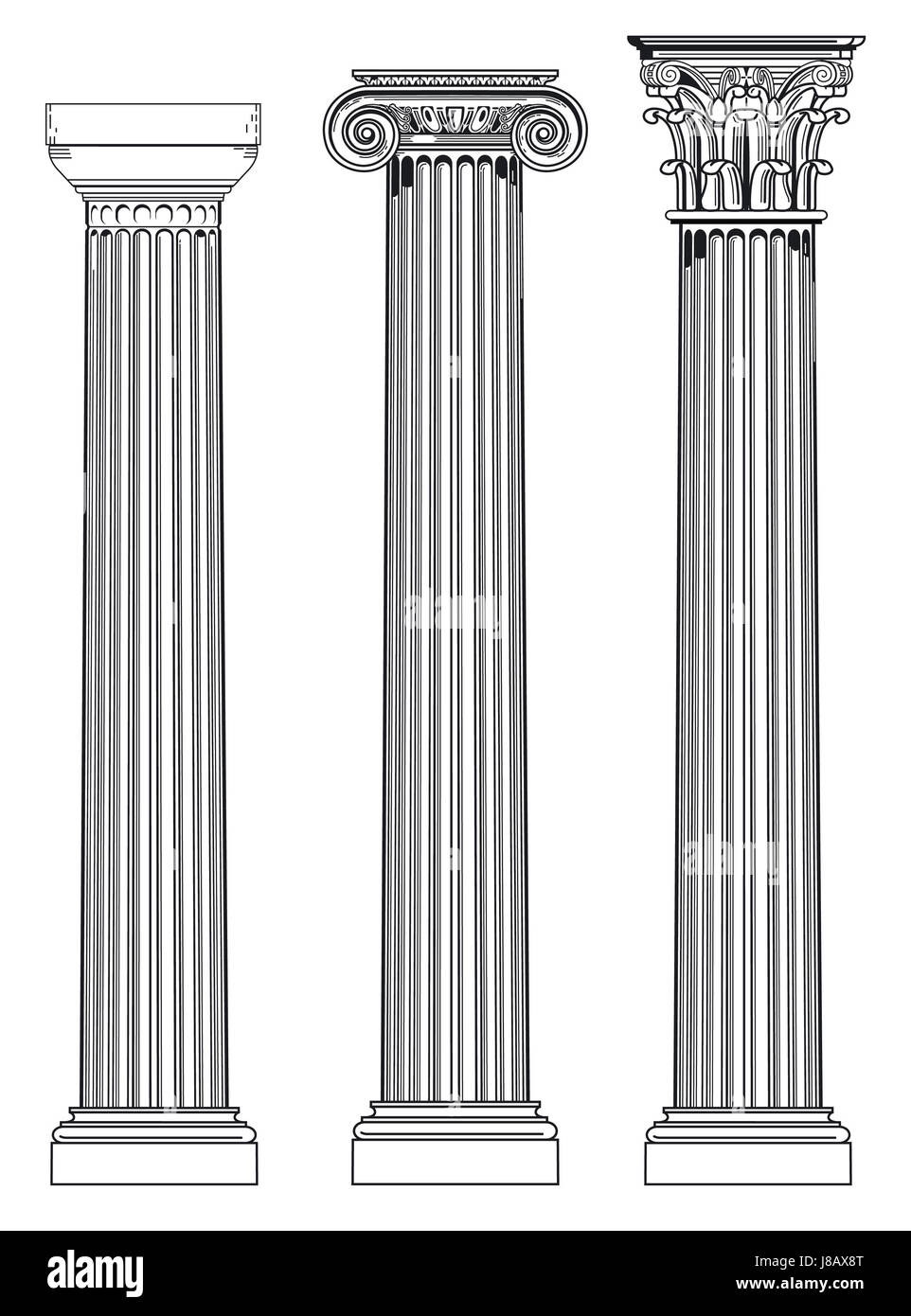 Roman pillars Cut Out Stock Images & Pictures - Alamy