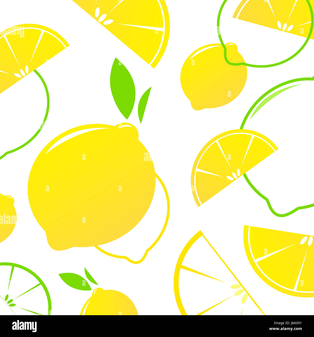 green, fruit, pattern, vector, stylized, lemon, citron, backdrop ...