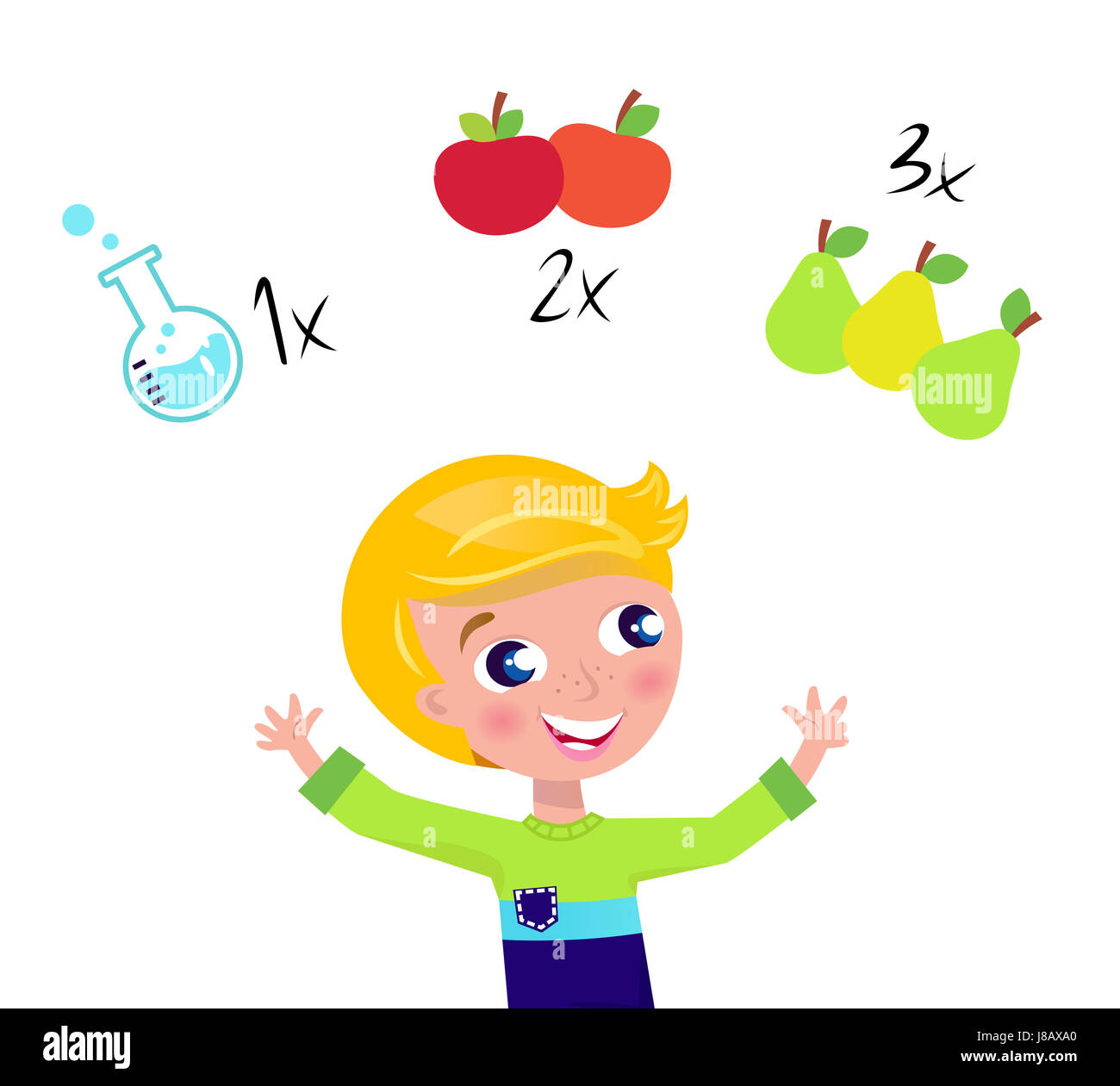 Kids learning numbers clipart hi-res stock photography and images - Alamy