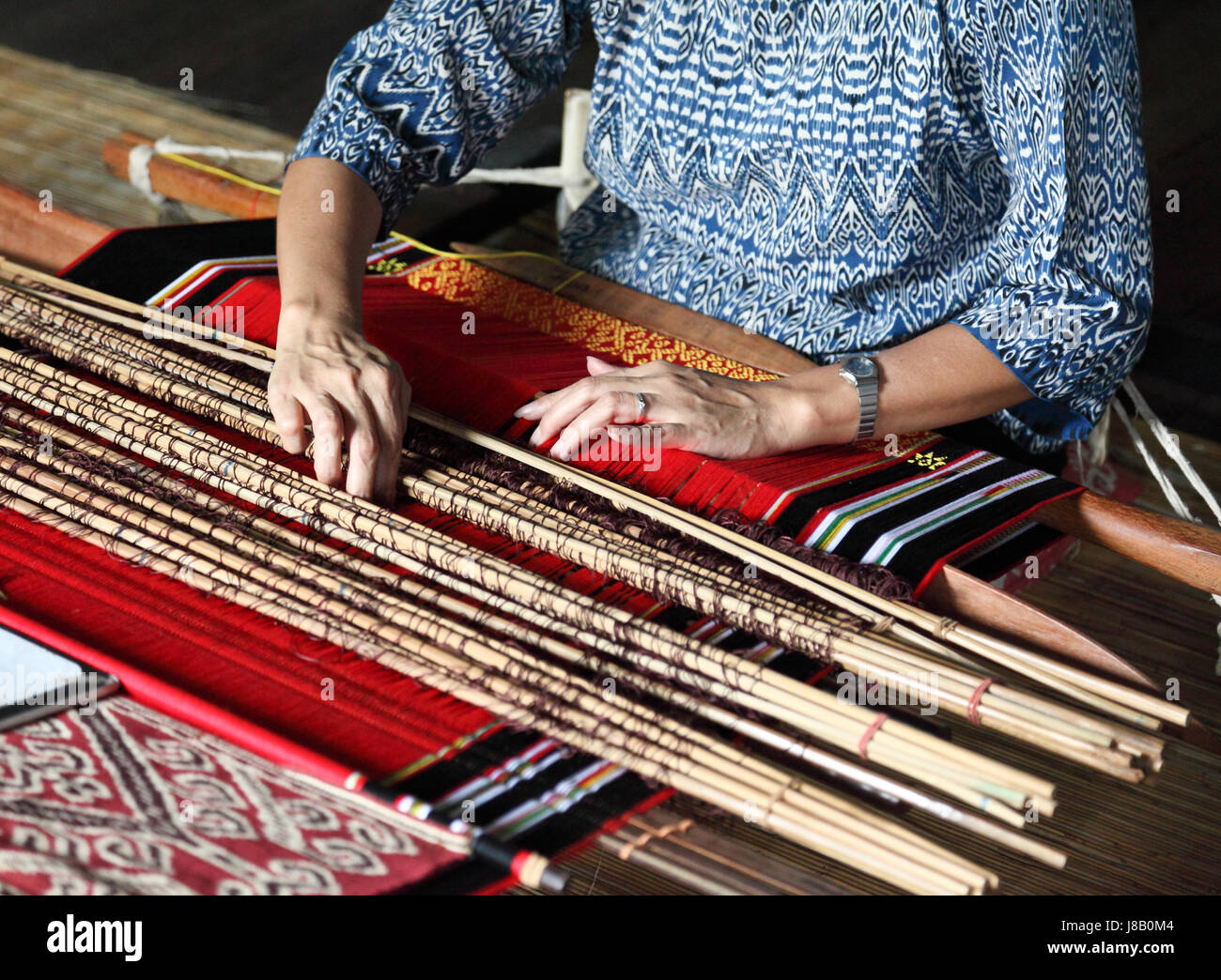 detail, malaysia, traditional, robot, automatic machine, machine, loom ...