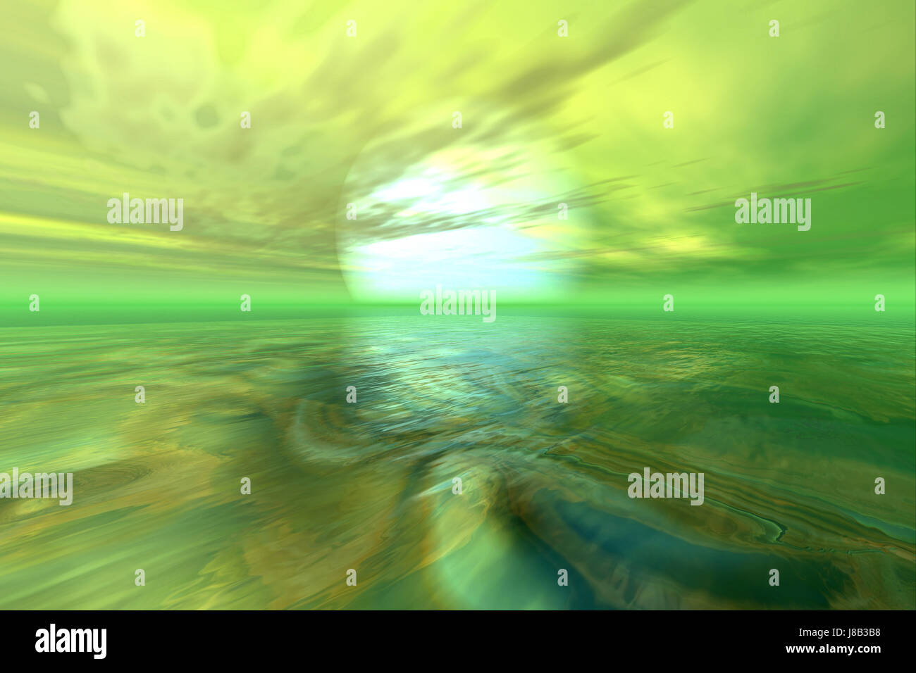 horizon, space, universe, cosmos, science, waves, moon, fantasy ...