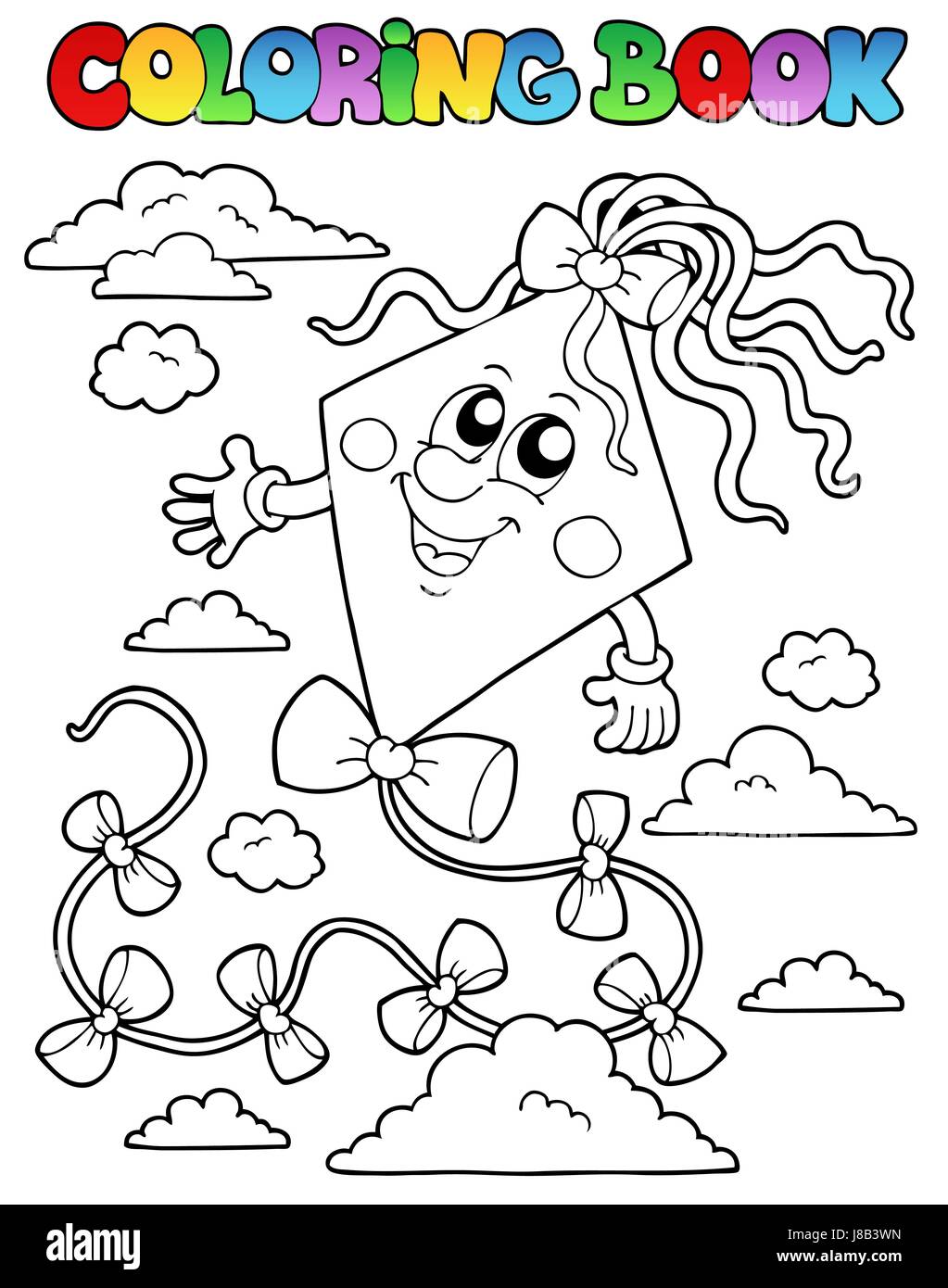 colour, paint, painted, colouring, book, kite, kites, fall, autumn ...