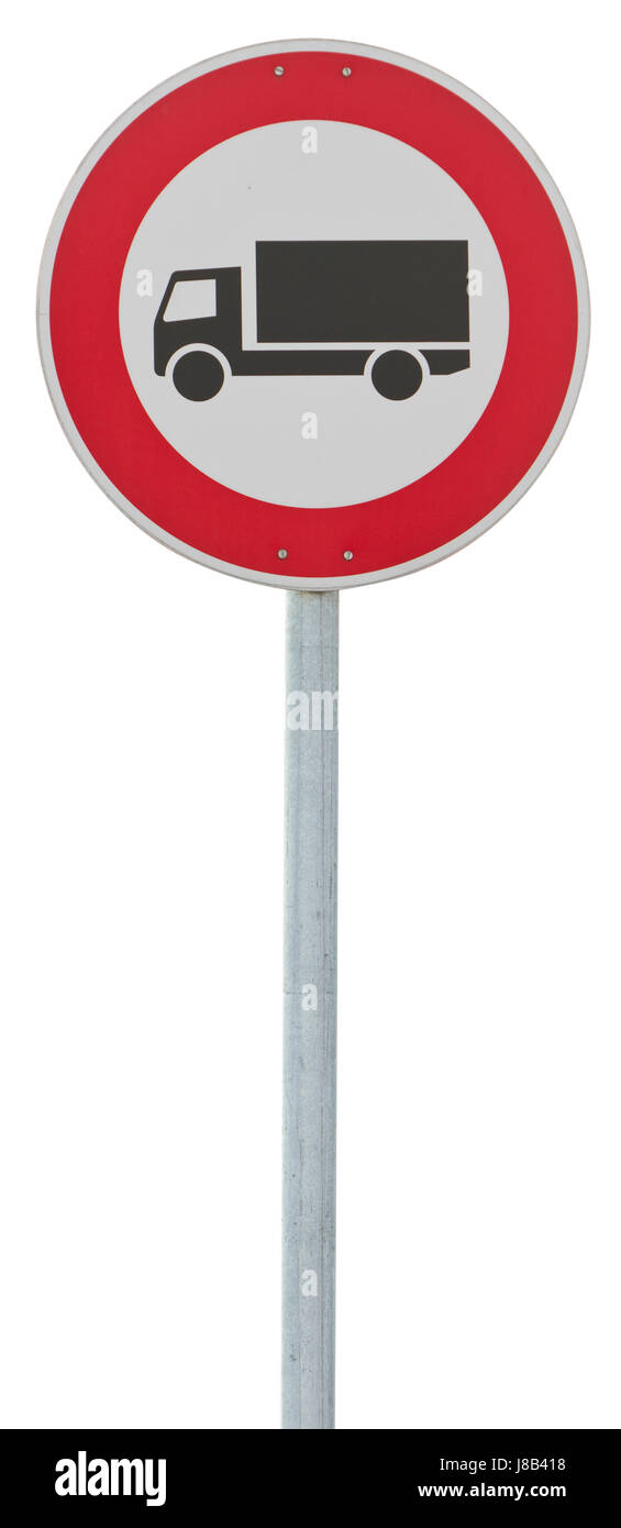 traffic sign: motor lorry (clipping path included Stock Photo - Alamy