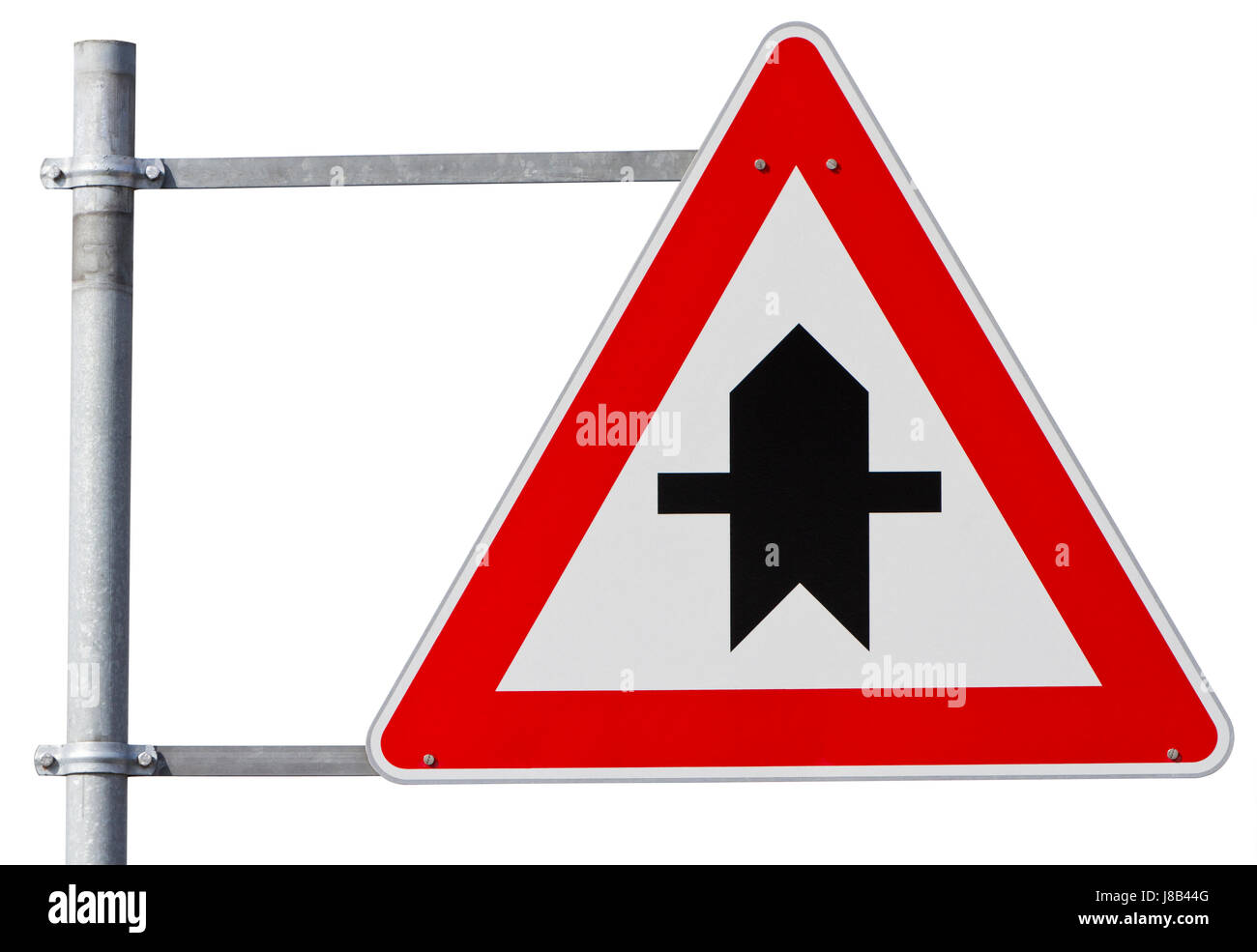 german right of way sign (clipping path included Stock Photo - Alamy