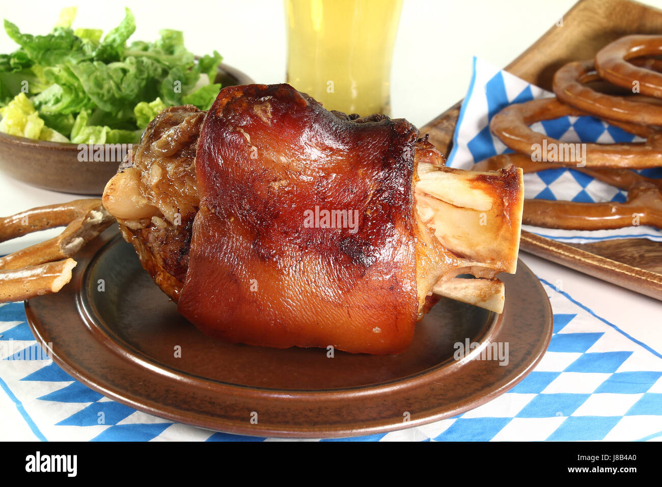 traditional, bavarian, rind, pork, meat, blue, skin, blank, european ...