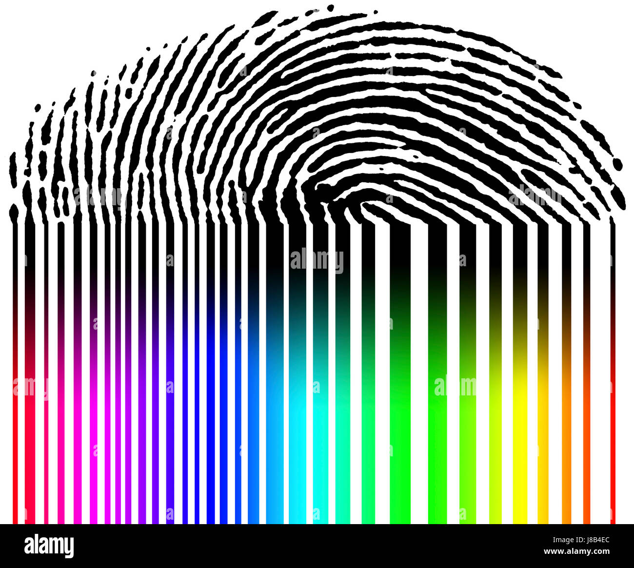 fingerprint and barcode Stock Photo - Alamy