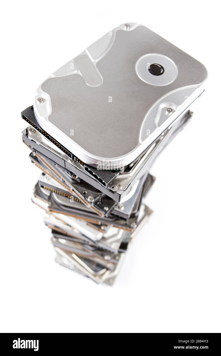 stack of hard drive with copy space Stock Photo - Alamy